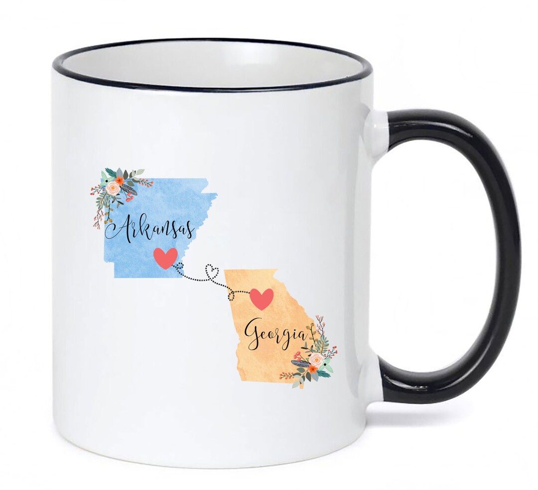 Arkansas Georgia Mug / Georgia Arkansas Mug / Arkansas to Georgia Gift ...