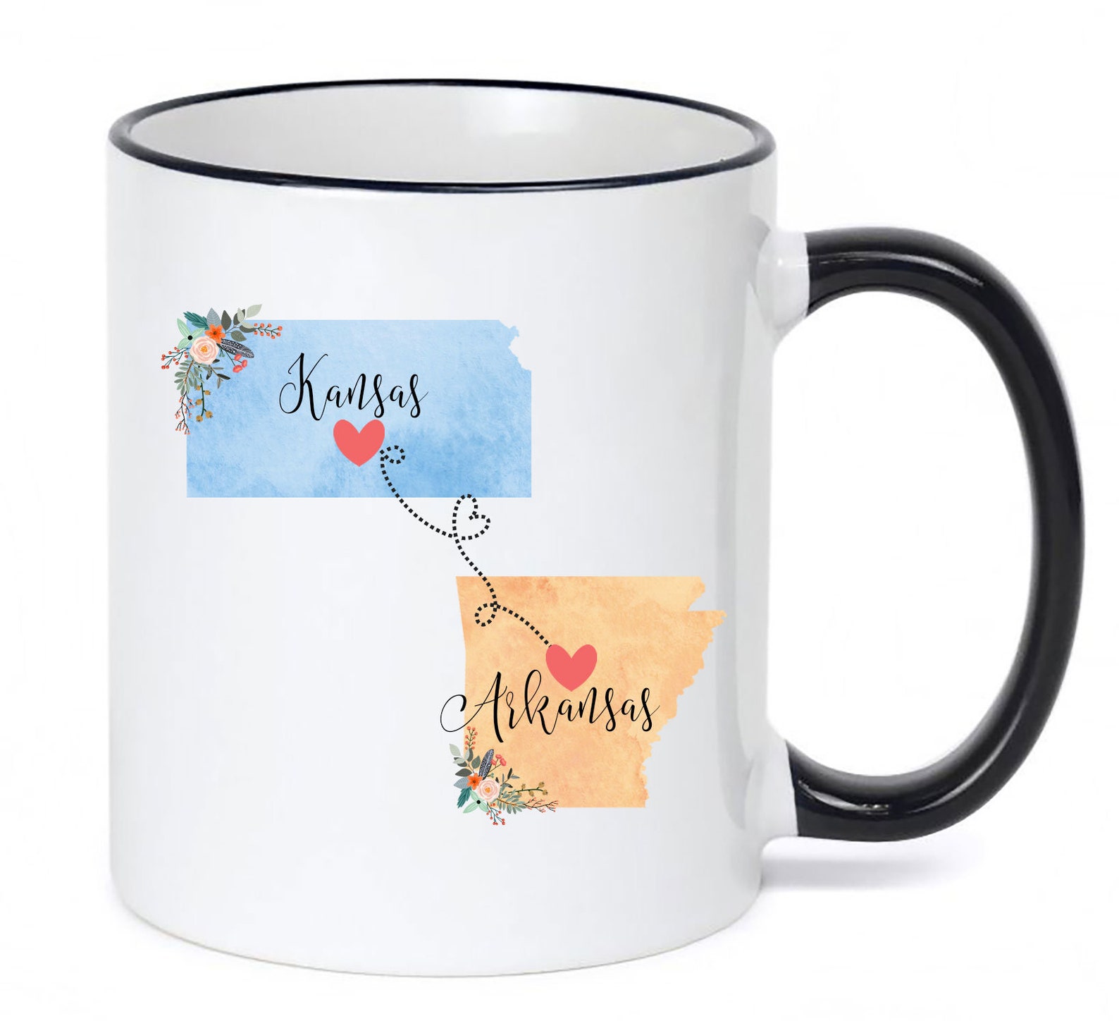 Arkansas Kansas Mug / Kansas Arkansas Mug / Arkansas to Kansas - Etsy UK