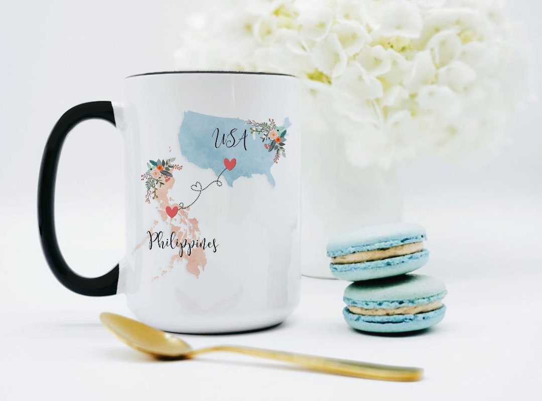 USA Philippines Mug / Philippines USA Mug / United States Philippines ...