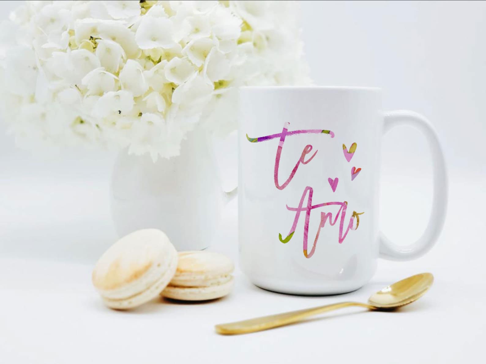 Te Amo Mug / Valentine Gift for Girlfriend / Spanish Mug / Spanish Gift ...