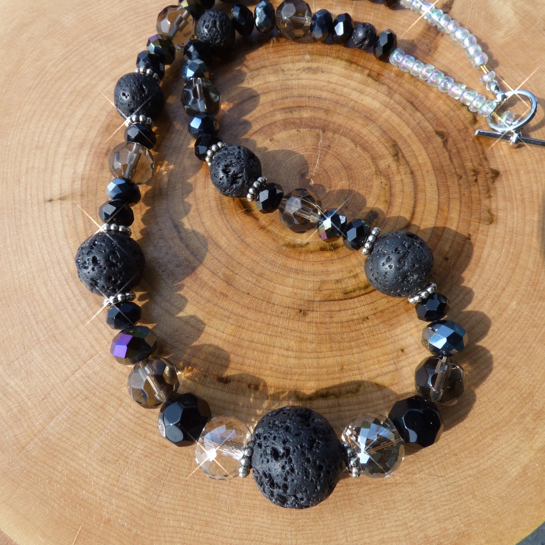 Lava Bead Necklace - Etsy