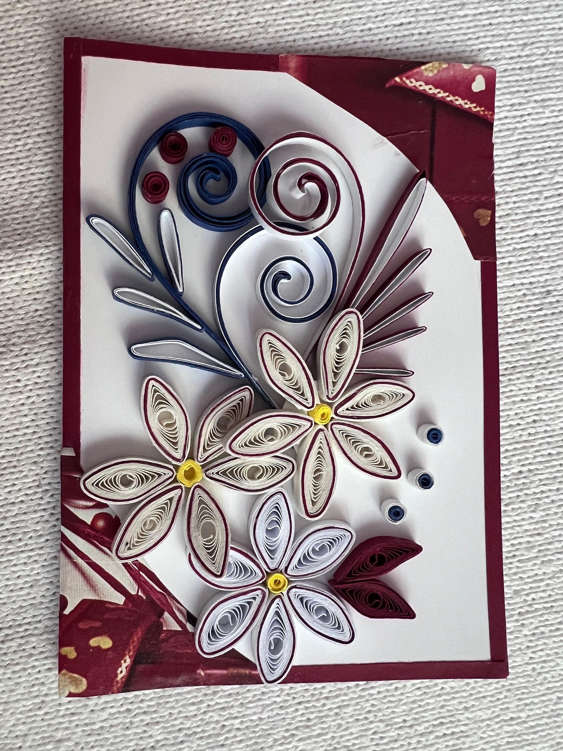 Quilling Card, Birthday Quilled Card, Handmade Birthday Card, Handmade ...