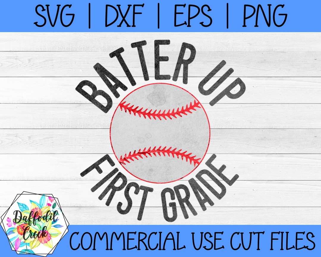 Batter up 1st Grade SVG Baseball SVG Back to School SVG - Etsy