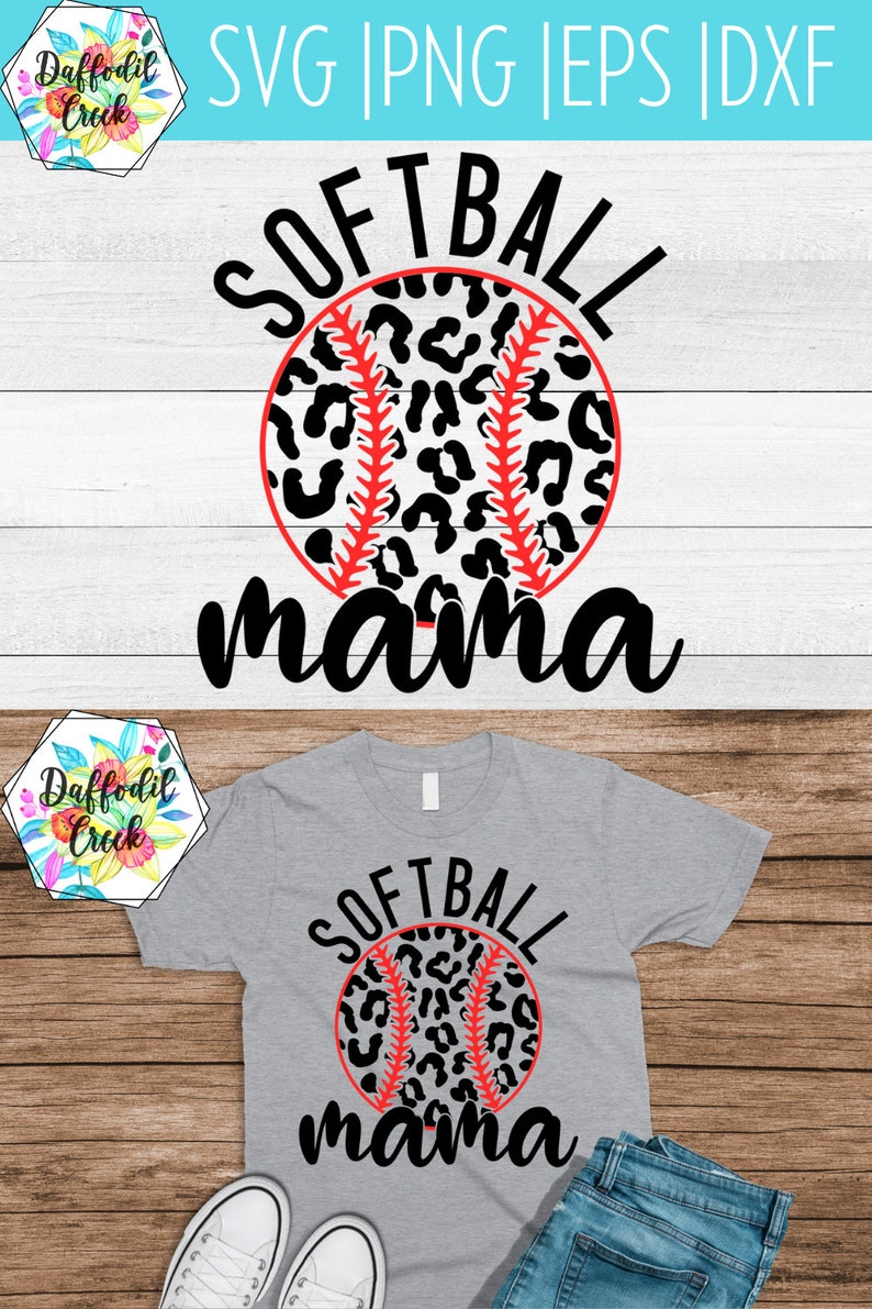 Softball SVG Leopard Print SVG Softball Mom SVG Cheetah - Etsy