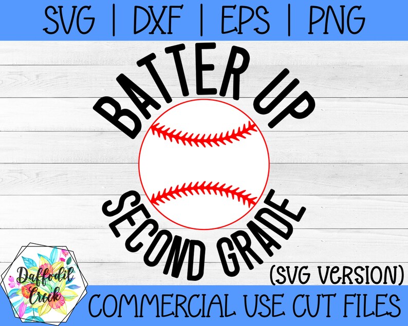 Batter up 2nd Grade SVG Baseball SVG Back to School SVG - Etsy
