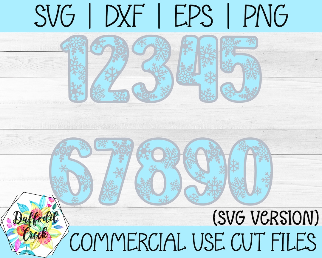 Snowflake Numbers SVG | Snowflake SVG | Winter Birthday SVG - Etsy