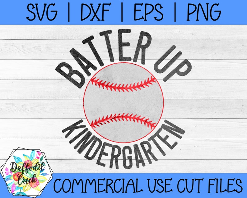 Batter up Kindergarten SVG Baseball SVG Back to School SVG | Etsy