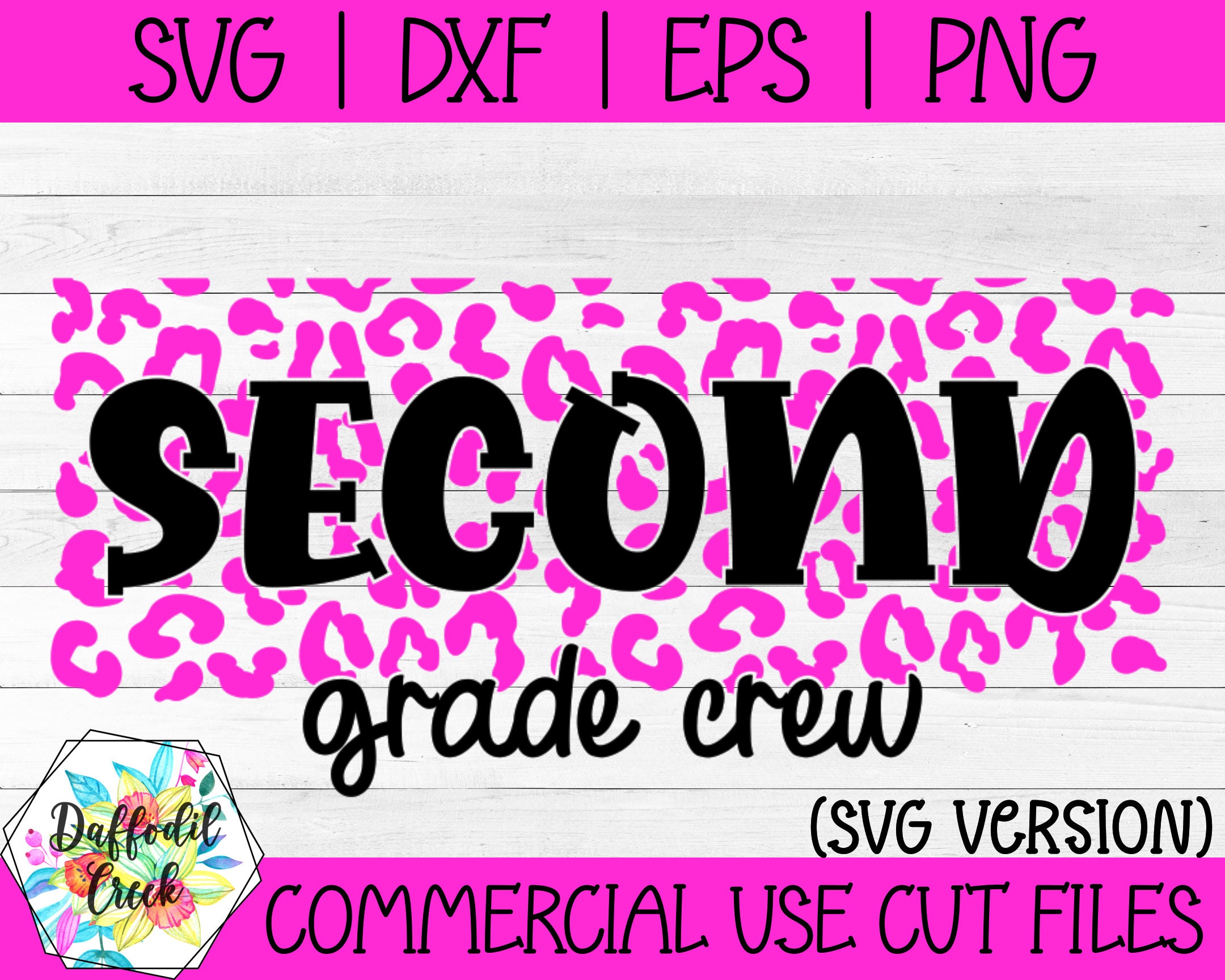 2nd Grade SVG School Leopard Print SVG Back to School SVG - Etsy