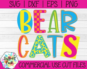 Bearcats Svg Bearcat Nation School Spirit Shirts Svg School - Etsy