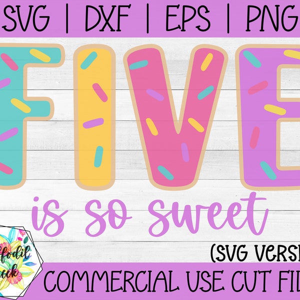 Five Sweet Svg - Etsy