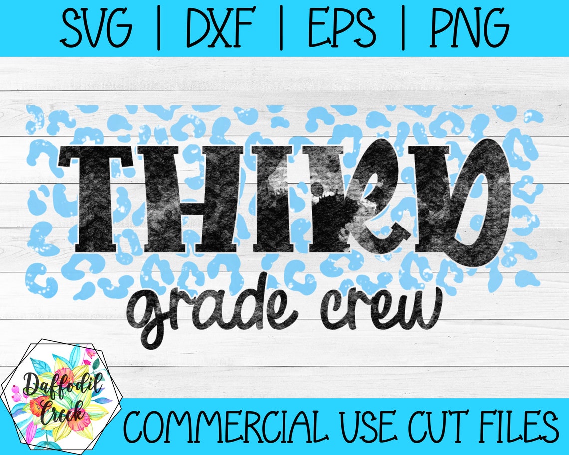 3rd Grade SVG School Leopard Print SVG Back to School SVG - Etsy