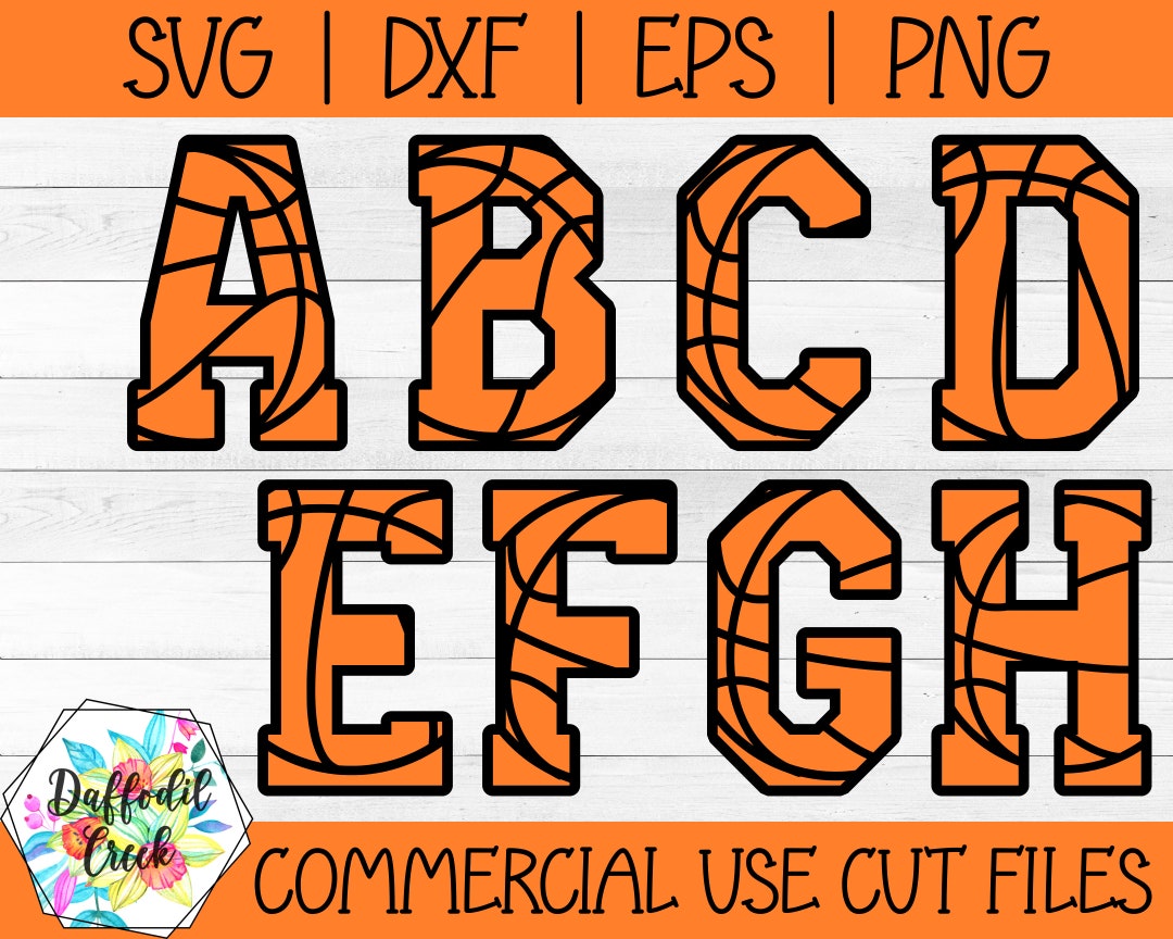 Basketball Letters SVG Basketball Alphabet SVG Varsity Letters SVG - Etsy