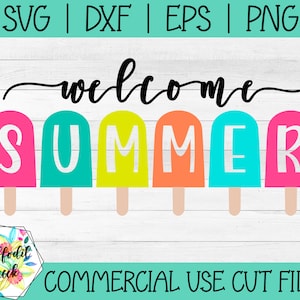 Hello Summer Popsicles SVG | Summer Sign Design | Summertime SVG - Etsy