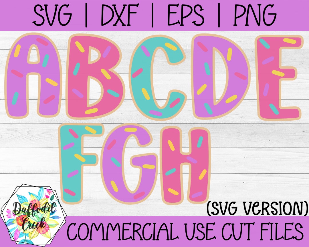 Donut Letters SVG | Donut Birthday | Donut Alphabet SVG - Etsy