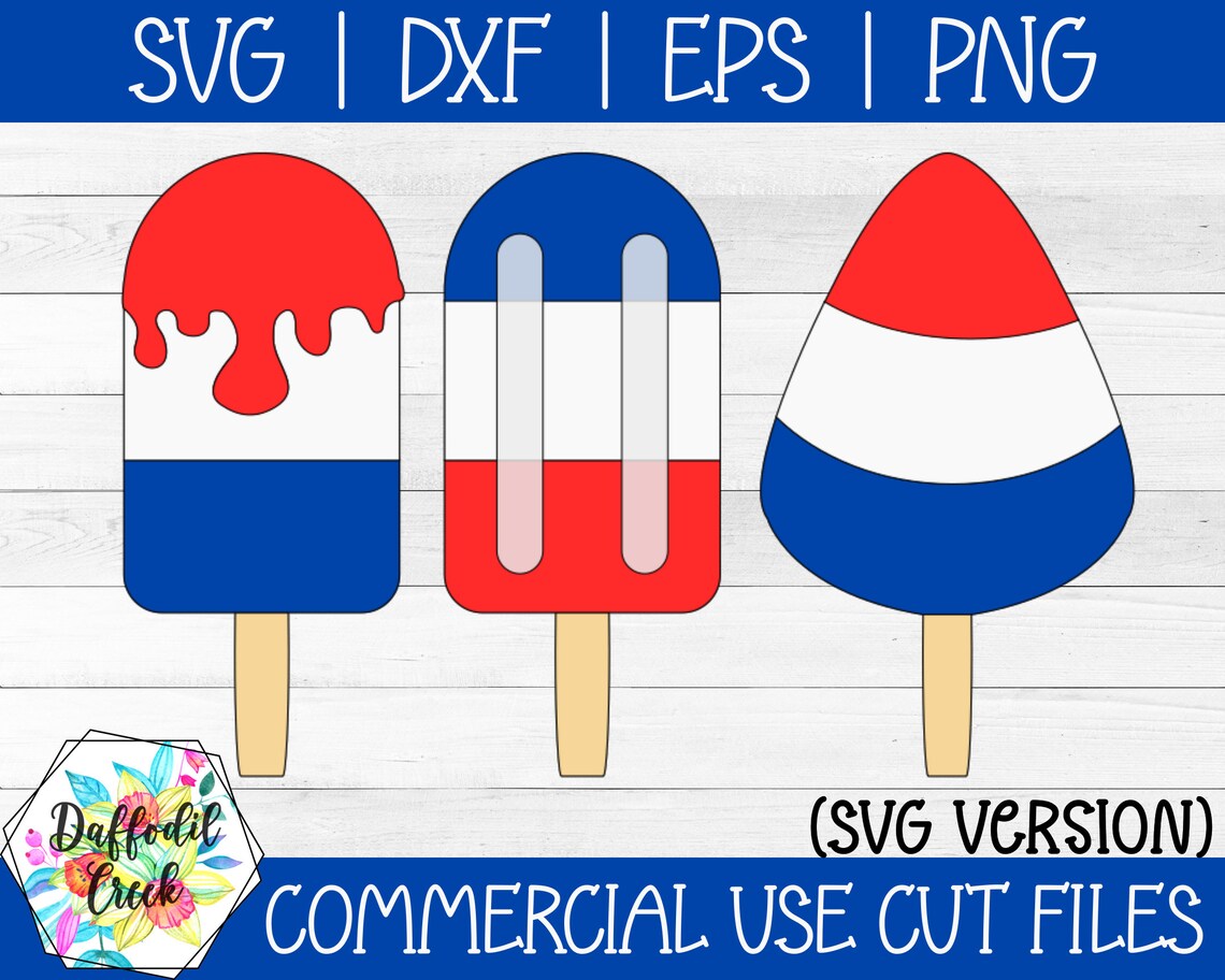 Fourth of July SVG Patriotic Popsicle SVG Ice Cream SVG - Etsy