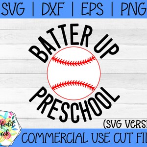 Batter up Preschool SVG | Baseball SVG | Back to School SVG - Etsy
