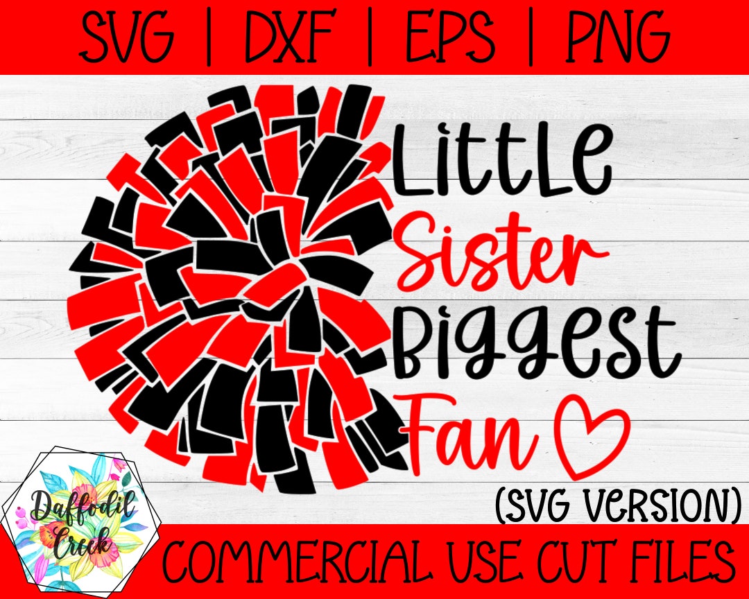 Cheerleading SVG | Little Sister Biggest Fan SVG | Cheer Sister SVG - Etsy
