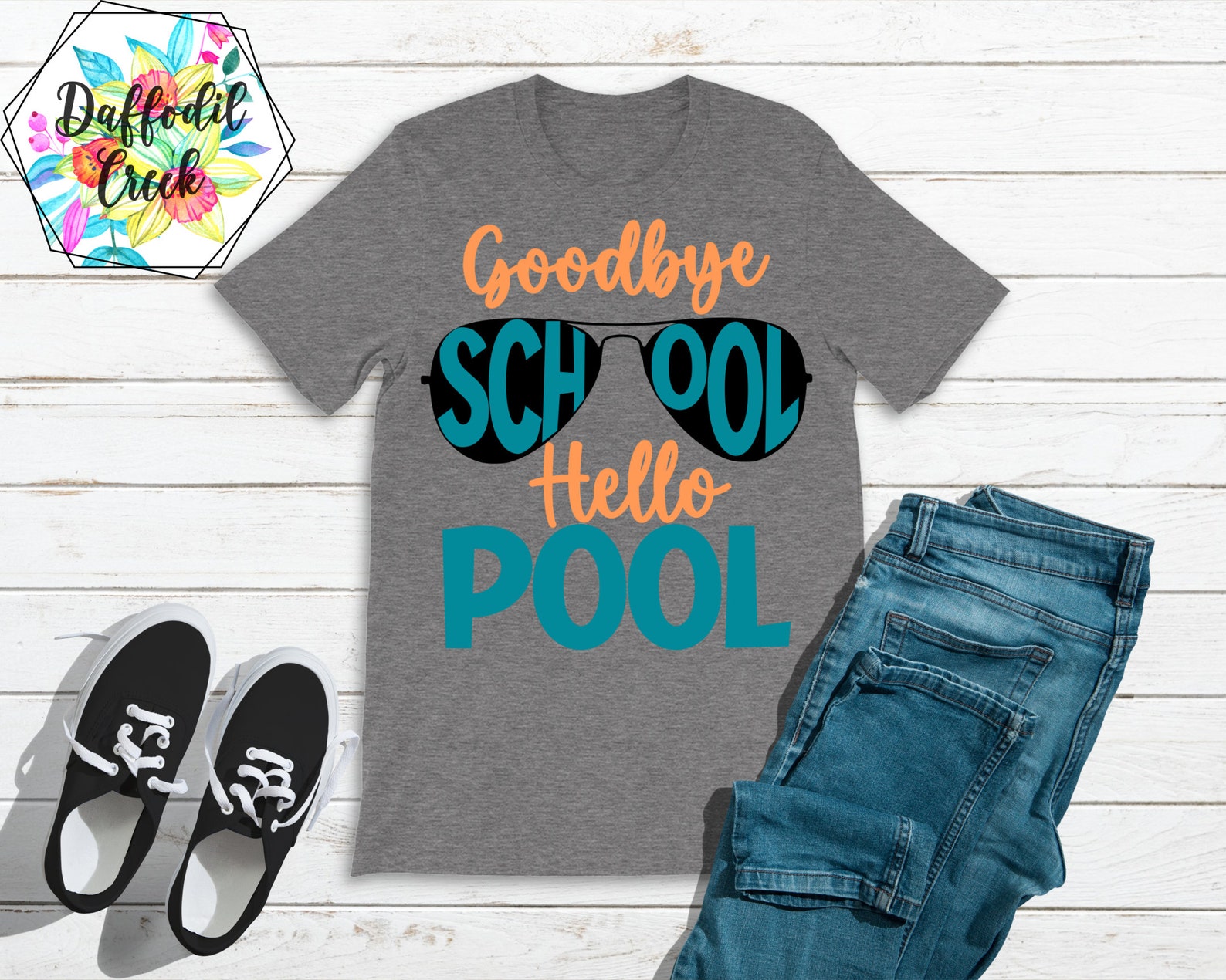 Goodbye School Hello Pool SVG Last Day of School SVG - Etsy