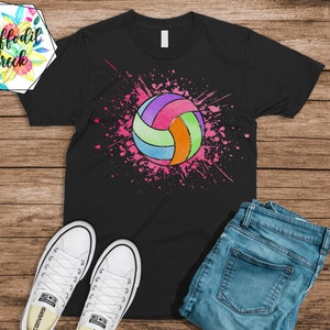 Splatter Volleyball SVG | Volleyball Mom SVG | Colorful Volleyball SVG ...