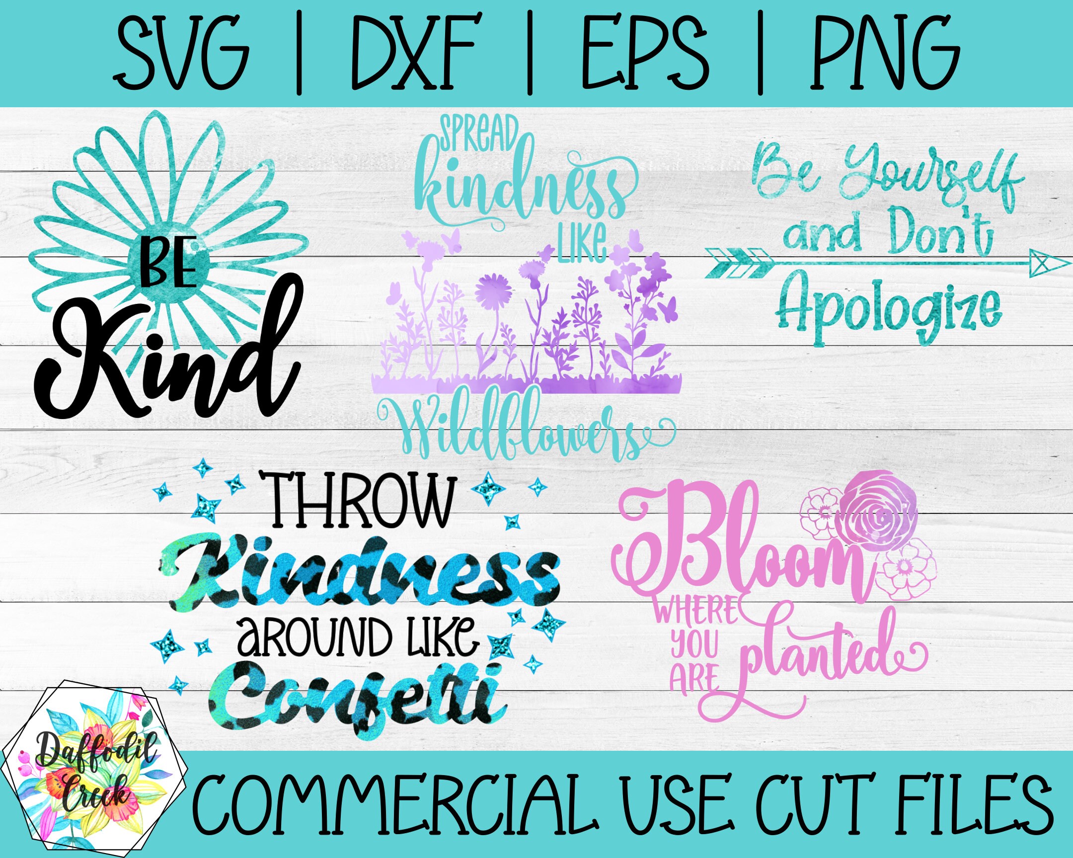 Be Kind SVG Kindness SVG Bundle Kindness Quotes - Etsy