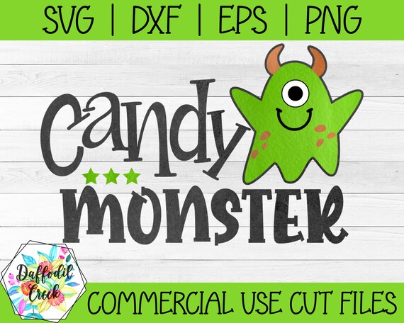 Candy Monster SVG Kids Halloween SVG Cute Monster SVG - Etsy