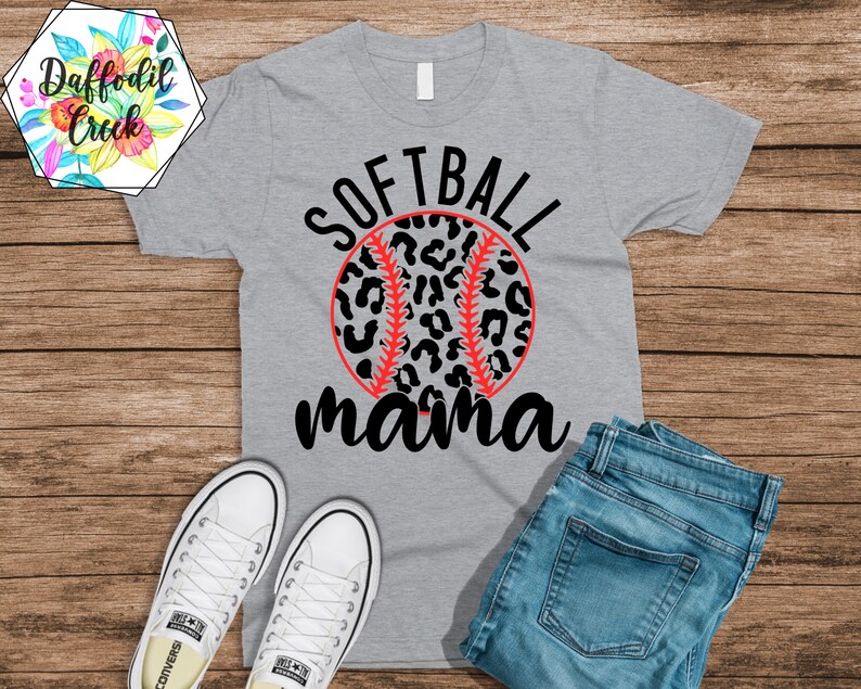 Softball SVG Leopard Print SVG Softball Mom SVG Cheetah - Etsy
