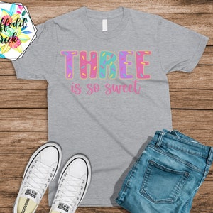 Three is so Sweet SVG | Donut Birthday | 3rd Birthday SVG - Etsy