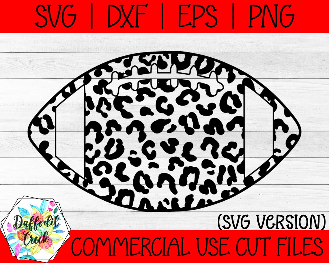 Leopard Football SVG Cheetah Print SVG Football SVG - Etsy
