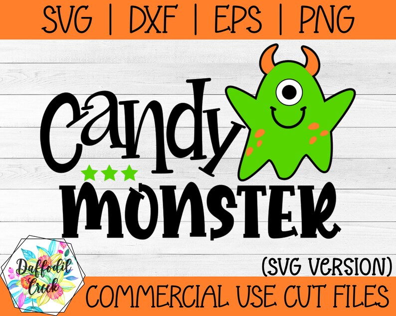 Candy Monster SVG Kids Halloween SVG Cute Monster SVG - Etsy
