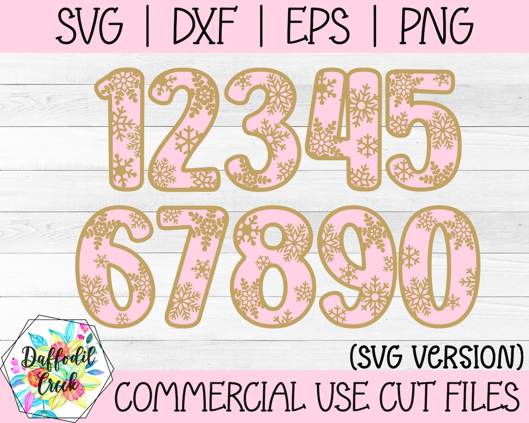 Snowflake Numbers SVG | Snowflake SVG | Winter Birthday SVG - Etsy