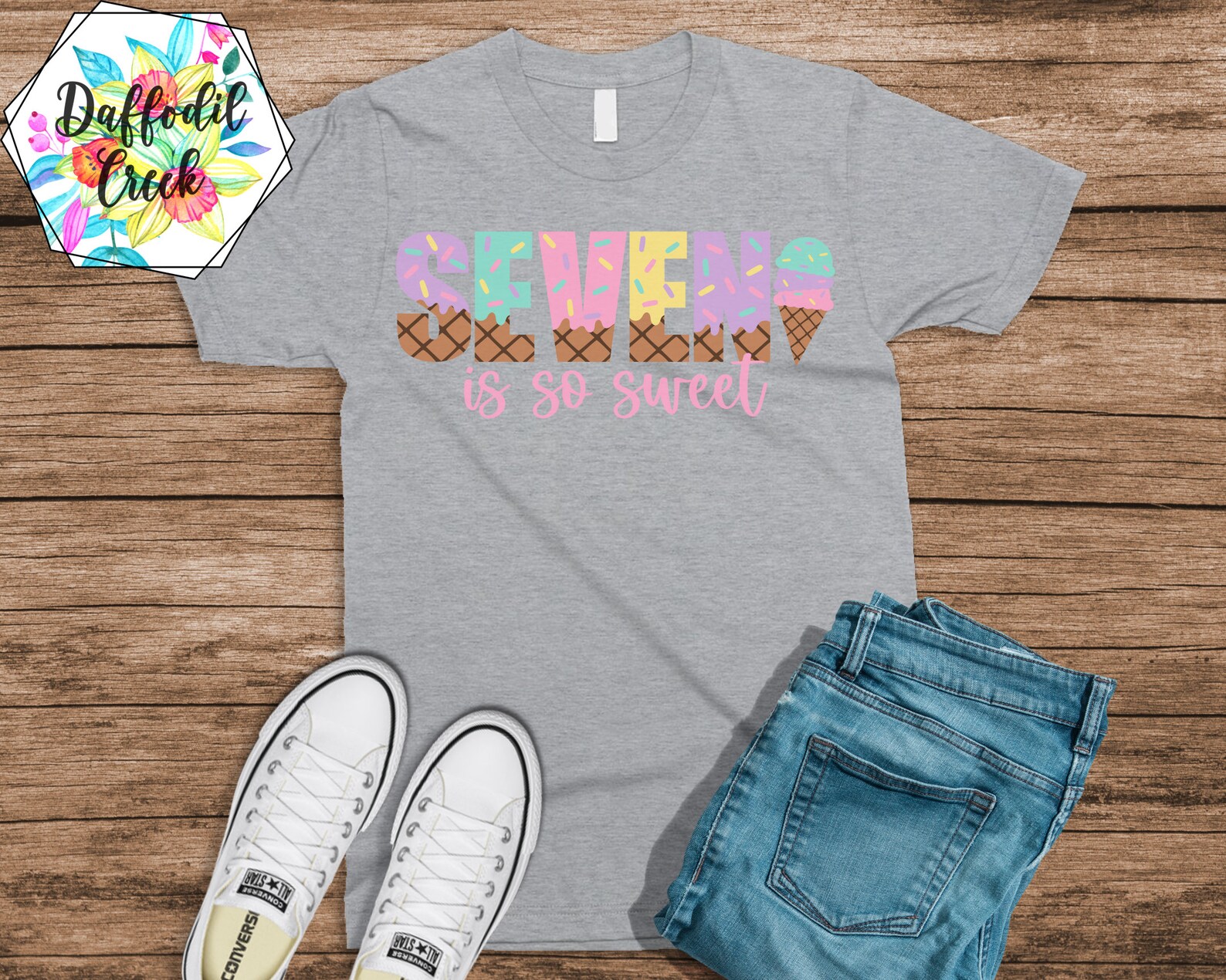 Seven is so Sweet SVG | Ice Cream Birthday | 7th Birthday SVG - Etsy