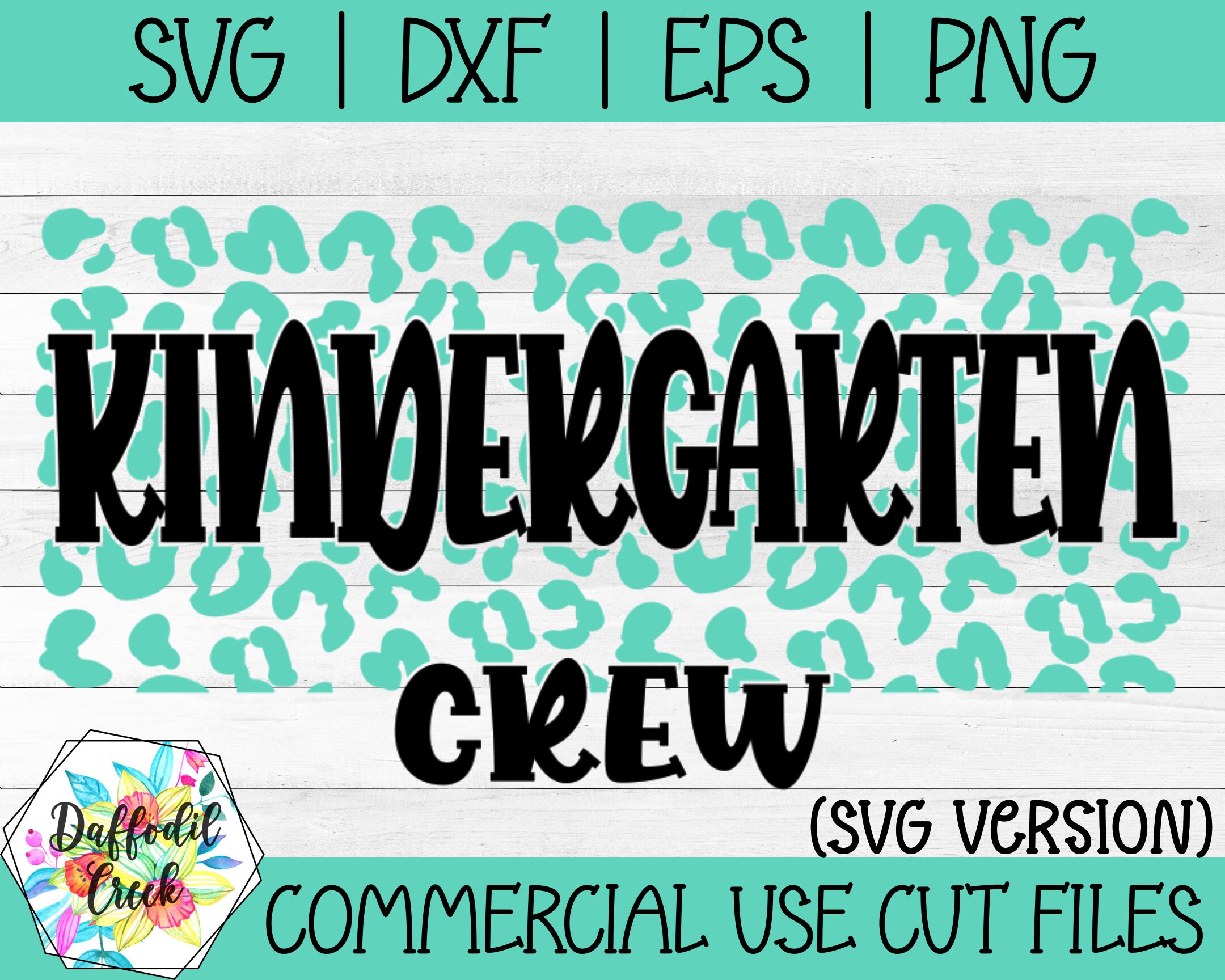 Kindergarten SVG School Leopard Print SVG Back to School - Etsy