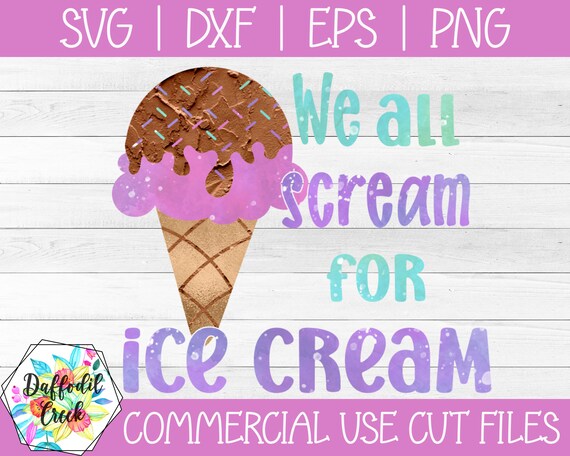 We All Scream for Ice Cream SVG Kids Summer Shirt Ice - Etsy