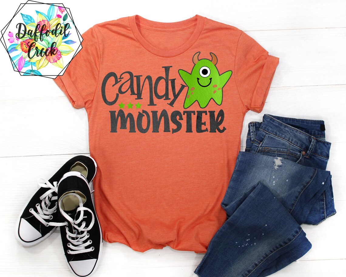 Candy Monster SVG Kids Halloween SVG Cute Monster SVG - Etsy