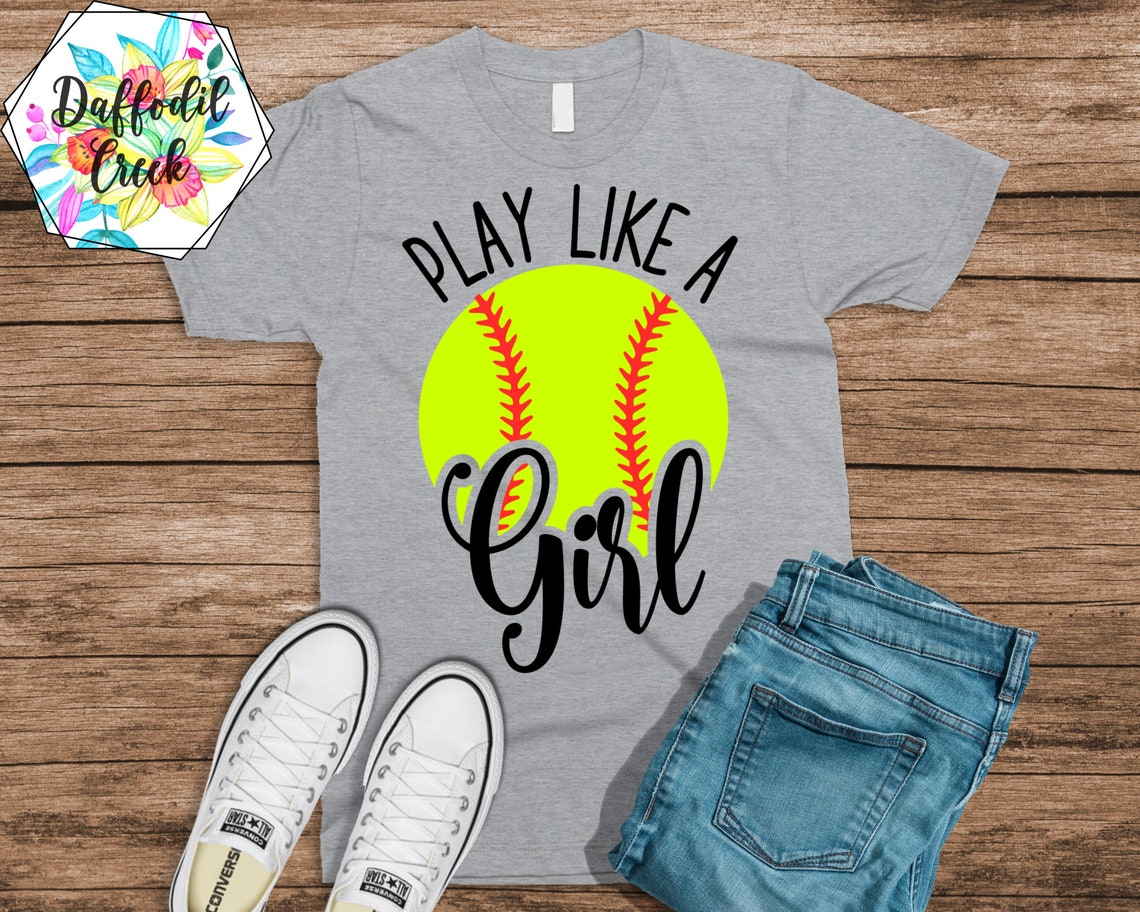 Softball SVG Play Like a Girl SVG Softball Mom SVG | Etsy