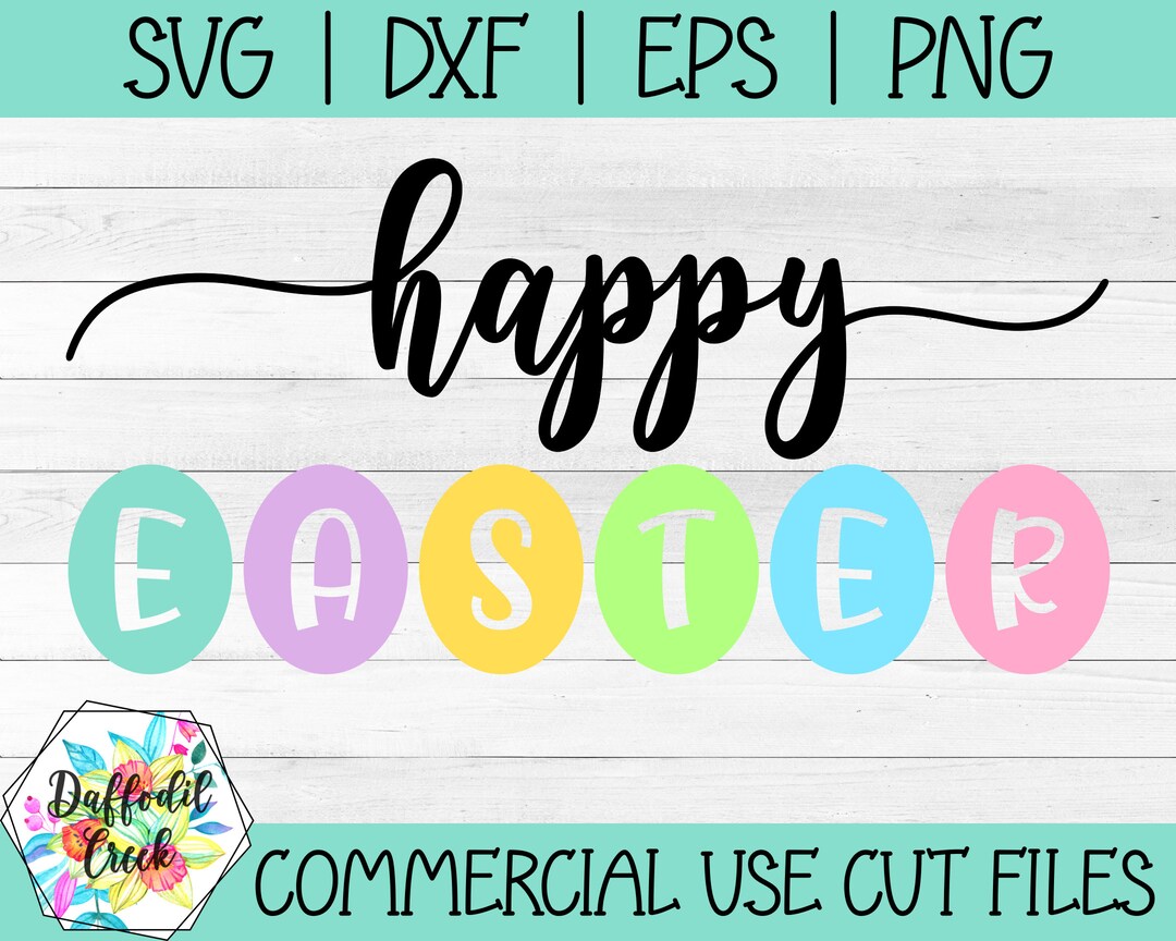 Happy Easter SVG | Easter Sign Design | Easter Egg SVG - Etsy