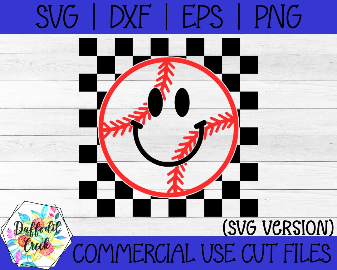 Checkered Baseball SVG Baseball Mom SVG Retro Baseball SVG - Etsy