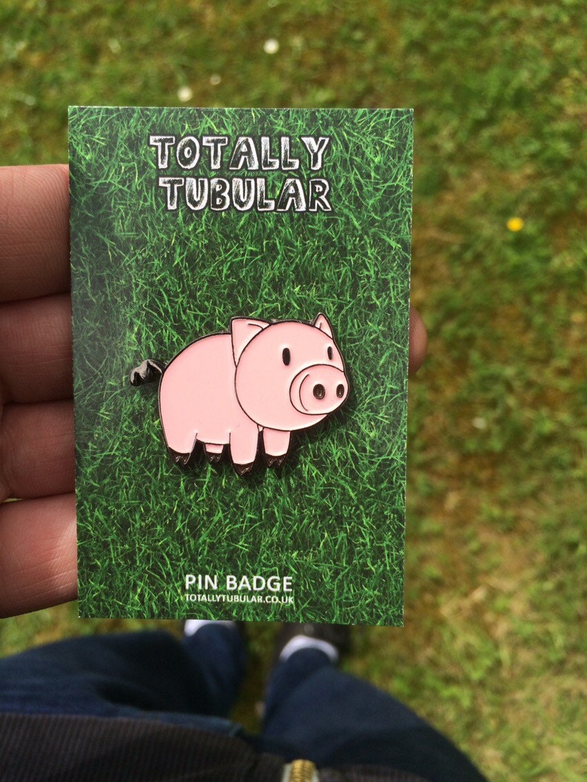 Cartoon Pig Hard Enamel Pin Badge | Etsy