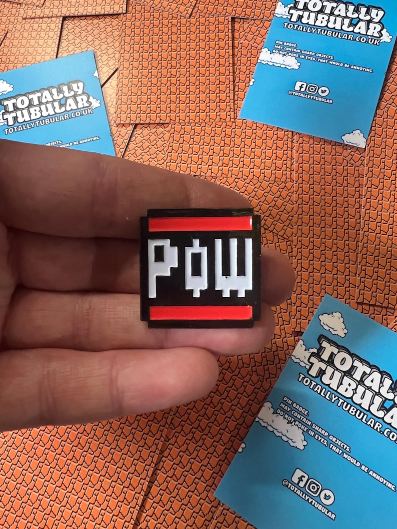 Super Mario Bros. POW Block Hard Enamel Pin Badge - Etsy