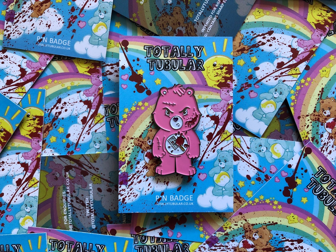 INTENSIVE CARE BEAR Face Enamel Metal Pin Badge - Etsy