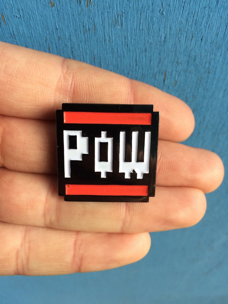 Super Mario Bros. POW Block Hard Enamel Pin Badge - Etsy