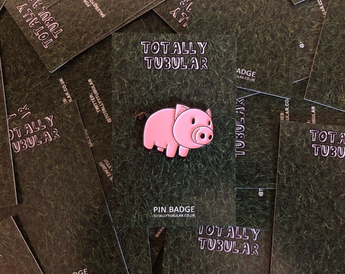 Cartoon Pig Hard Enamel Pin Badge - Etsy