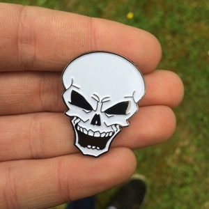 Cool Skull Hard Enamel Pin Badge too Much Death - Etsy