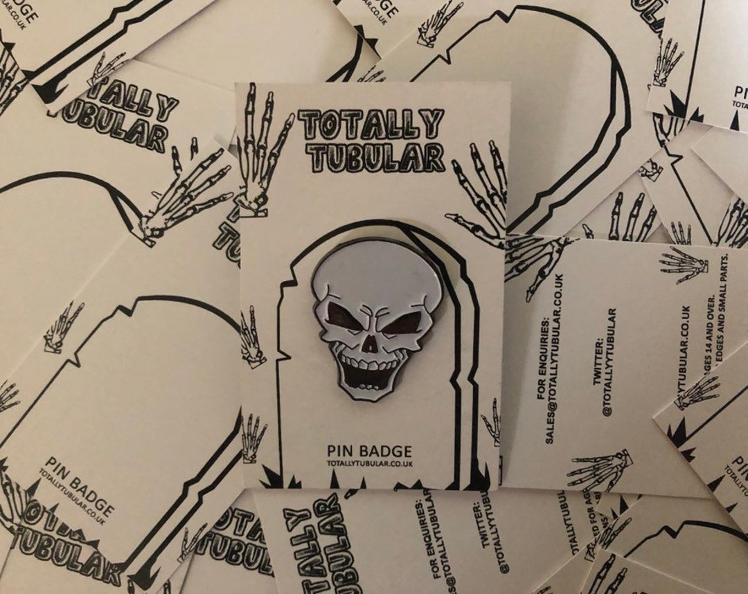 Cool Skull Hard Enamel Pin Badge too Much Death - Etsy