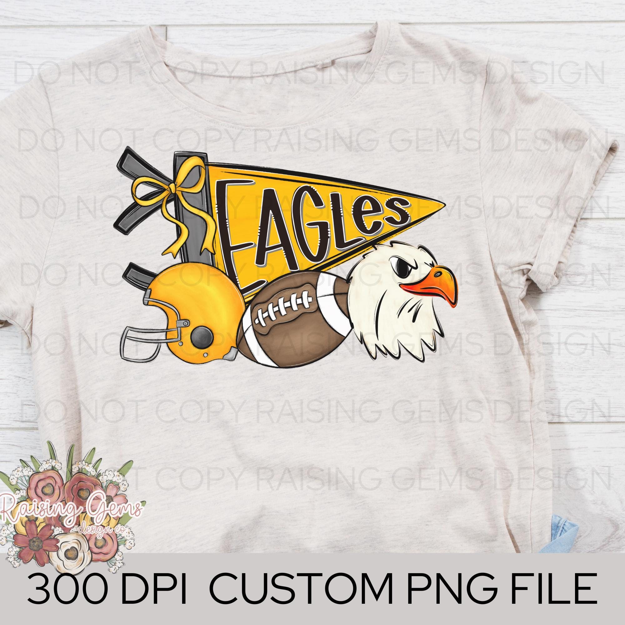 Eagles PNG Preppy Star Mascot Design, Digital Download Sublimation Art ...