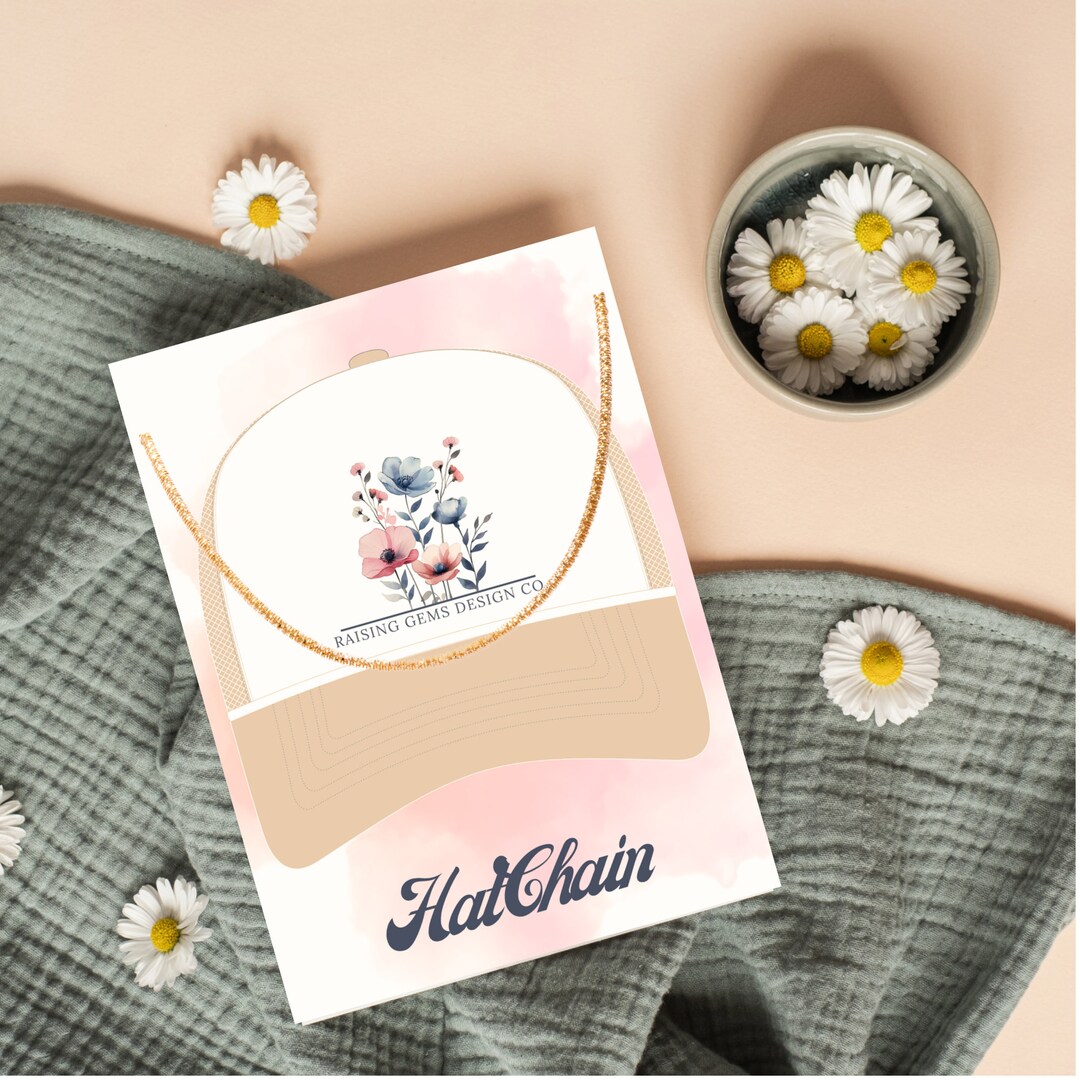 Trucker Hat Bar Hat Chain Printable, Edit in Canva, Packaging for Hat ...