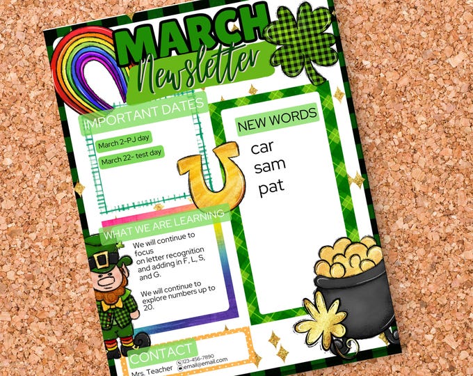 EDITABLE School Newsletter, Student Newsletter, Classroom Newsletter ...