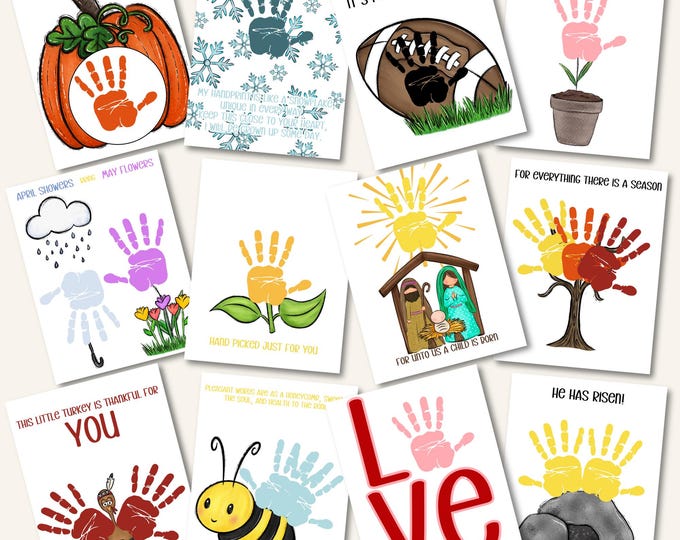 Handprint Memory Book Printable for Prek, Preschool Kindergarten 1st ...