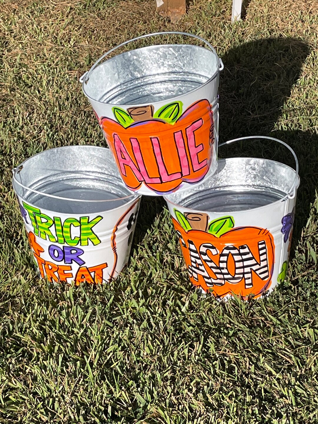 Hand Painted Halloween Bucket Trick or Treat Bucket - Etsy