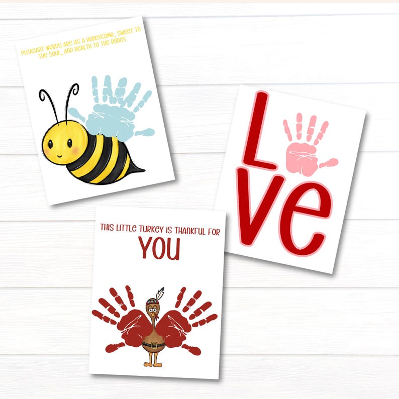 Handprint Memory Book Printable, Kids Keepsake Craft, DIY Toddler Art ...